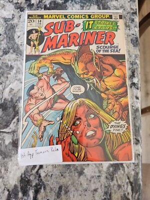Sub-Mariner #58 Comic Book 1973 1st App Tamara Rahn Marvel Tamara ...