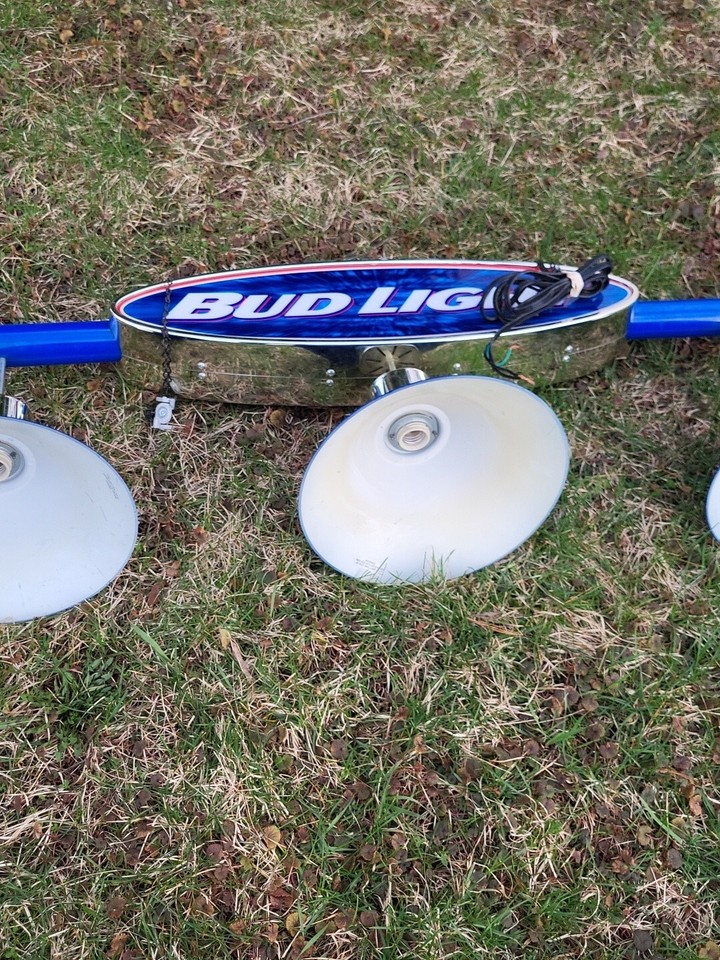 Bud Light Blue Pool Table Hanging Light, Large Pool Table Beer Light ...