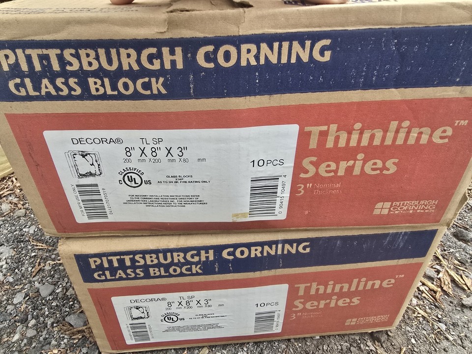 Pittsburgh Corning Glass Blocks 8x8x3 Premiere Decora | eBay