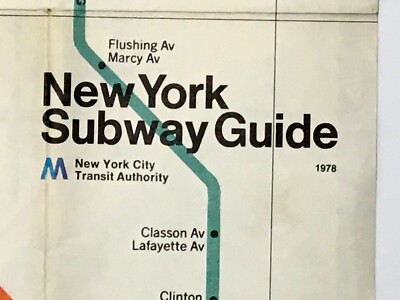 1978 New York MTA Subway Map & 1974 LIRR Map both Original Massimo ...