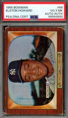 Elston Howard PSA DNA Signed 1955 Bowman Rookie Autograph | eBay