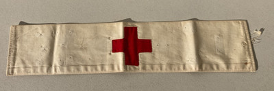 WWII WW2 Original US Army Military Medic Red Cross Armband with Serial ...