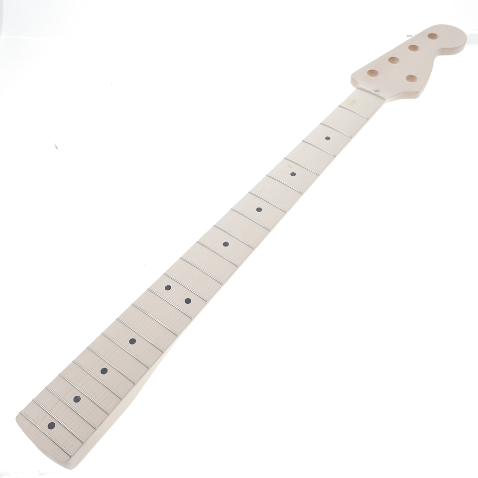 Jazz Bass V Neck Unfinished Modern D 10-14" Maple Fretboard Luminlay ...