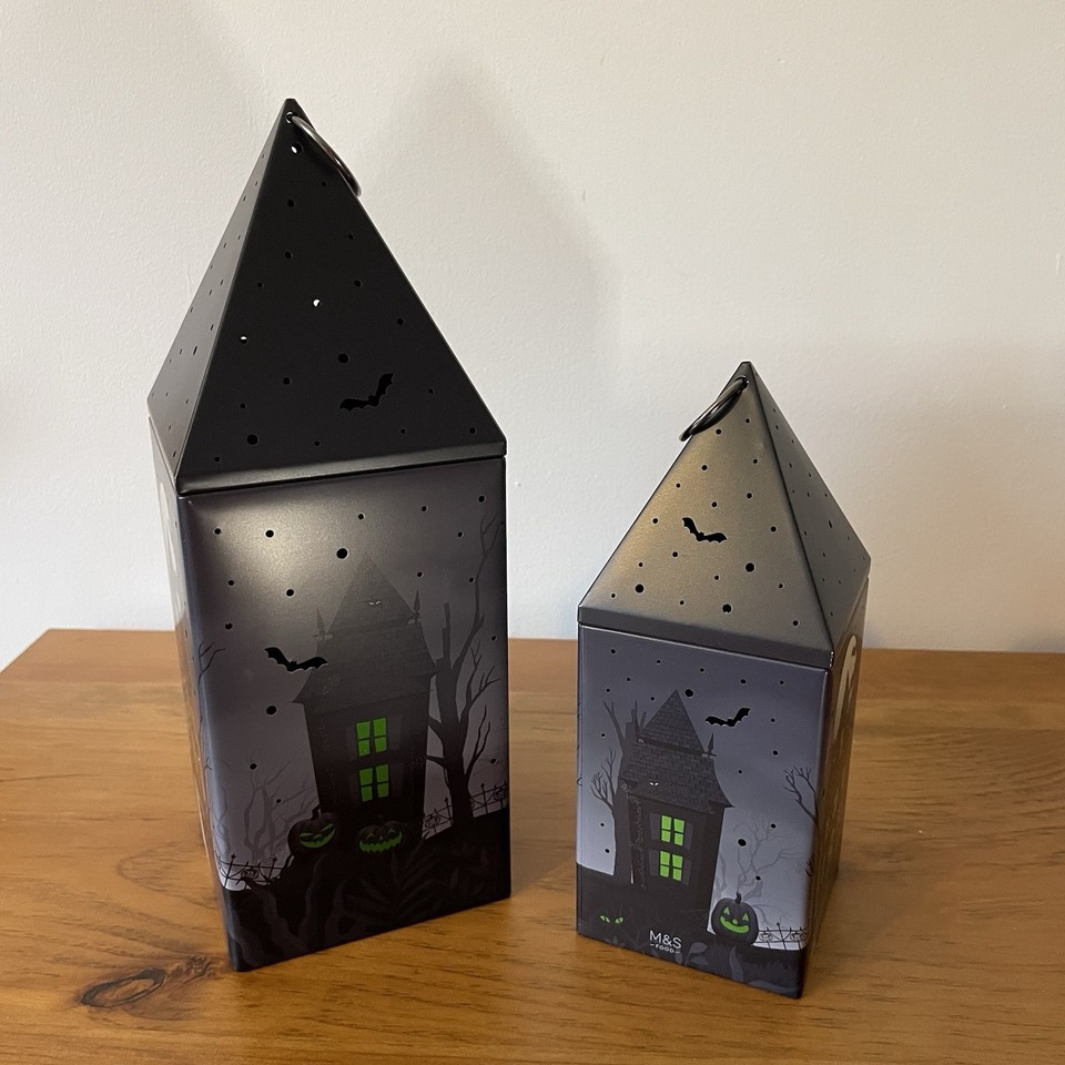 M&S Halloween Green Flickering Light Up Tins Empty | eBay UK