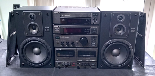 Vintage Sony MHC-3500 Hi-Fi Stack System Twin Cassette Deck CD Player ...