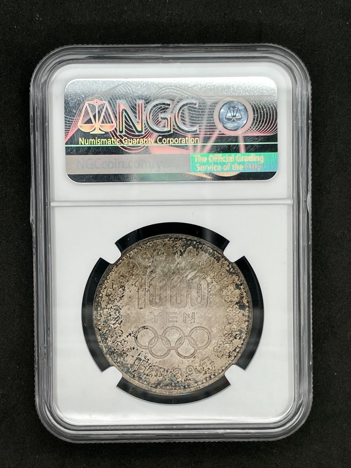 JAPAN. 1964, 1000 Yen, Toned Silver - NGC MS65 -Tokyo Olympics, Mt ...