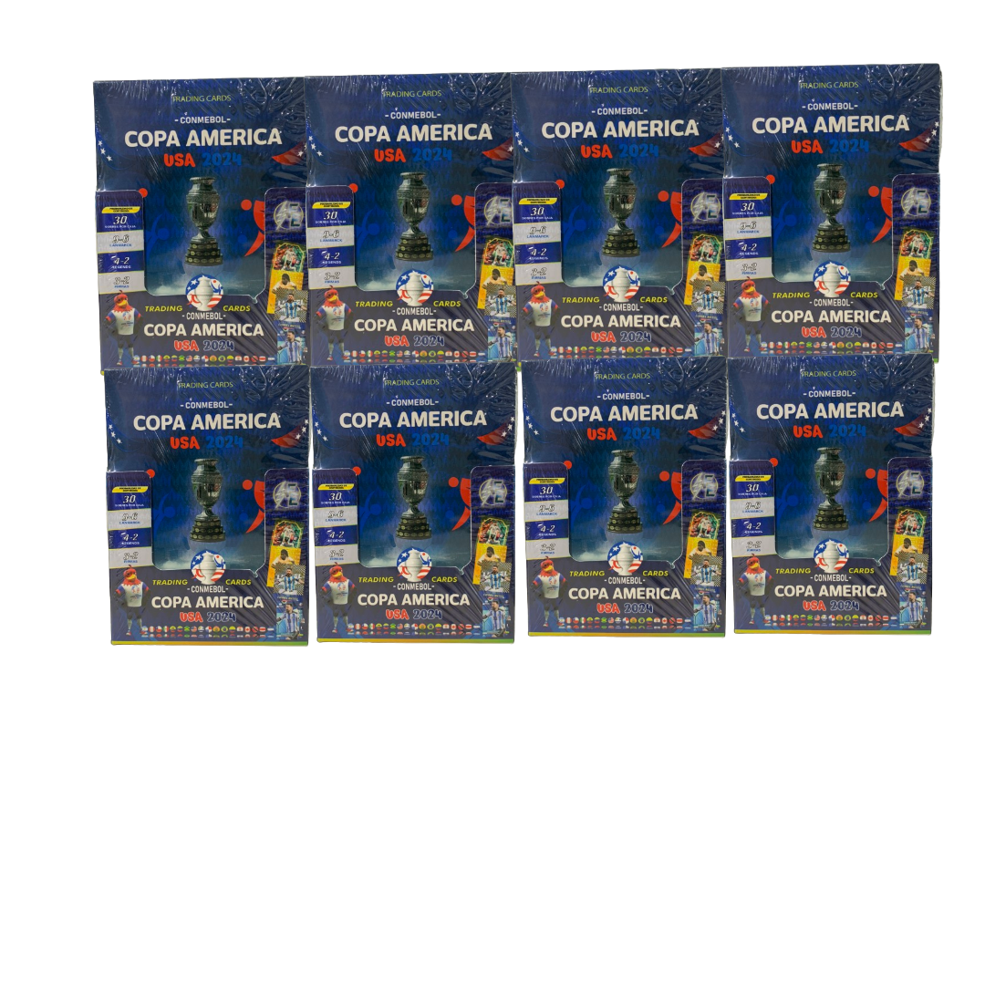 8 BOXES - 2024 Card BOX COPA AMERICA USA EF - 30 Sealed Packs TCG Messi ...