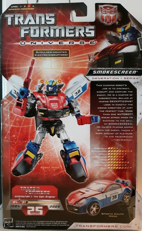 Smokescreen, Transformers Universe, G1, Hasbro misp, | eBay