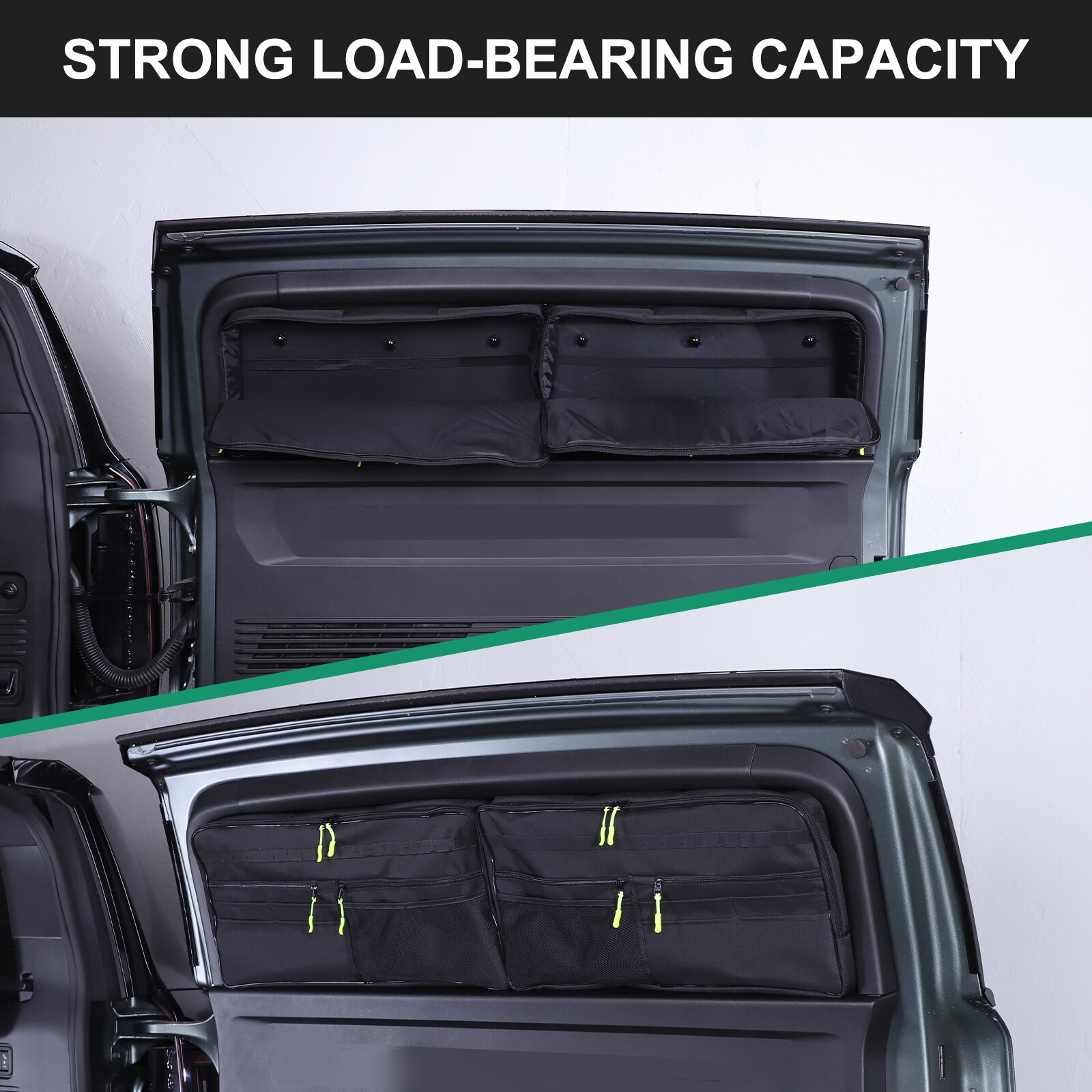 2PCS Black Tailgate Multifunctional Storage Bag Fits For Hummer EV SUV ...
