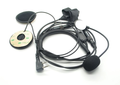 2 Pin PTT Motorcycle Helmet Headset for BAOFENG UV-5R two way radio CB ...
