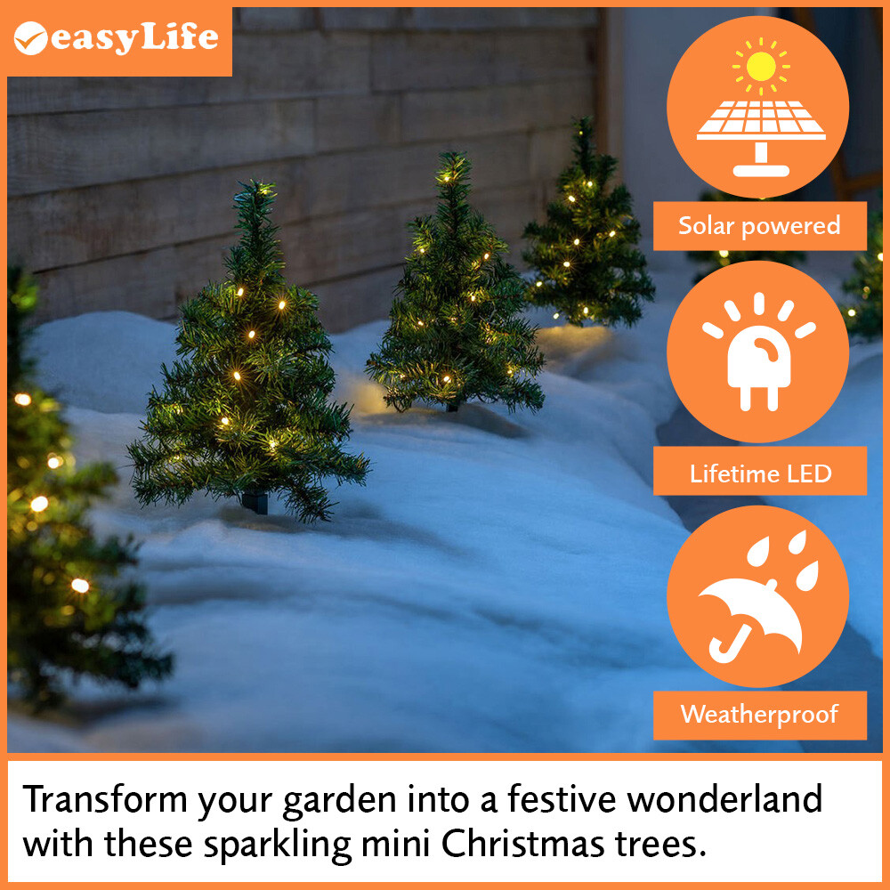 Solar Lite Christmas Trees Amazon.com: Homeleo 6 Pack Solar Small