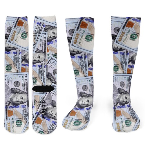 Hundred Dollar Bill $ Knee Socks - Footnotes Novelty Socks | eBay