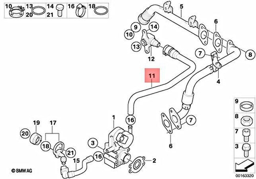 Genuine BMW E60N E61N E63N E64N E90 E91 Radiator Coolant Hose OEM ...