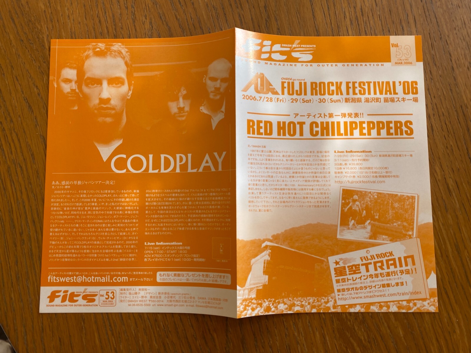 COLDPLAY Japan mini-poster x4 TWISTED LOGIC live concert gig CD MINT ...