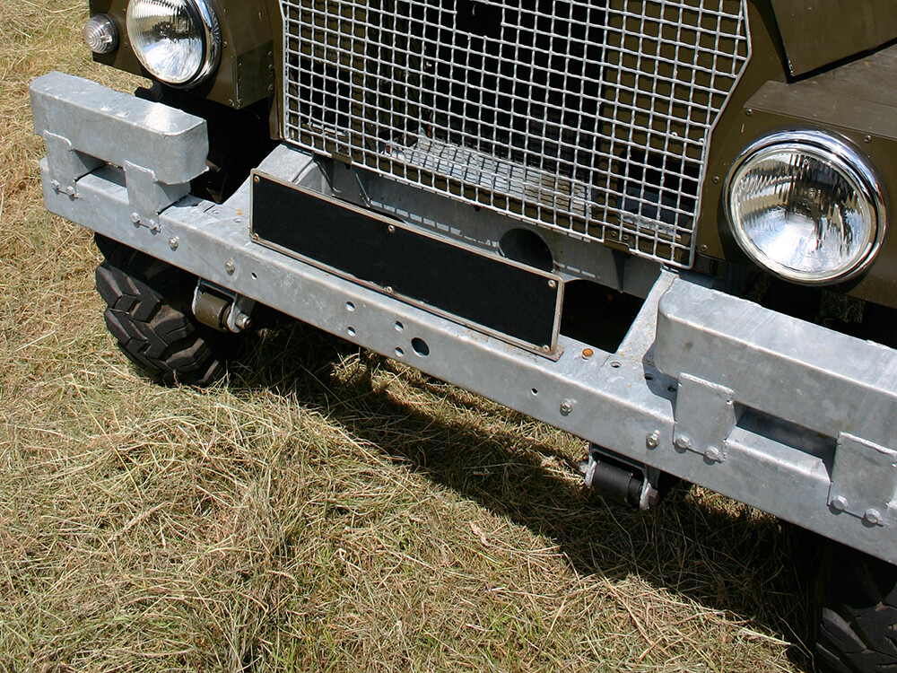 LAND ROVER DEFENDER / SERIES FRONT GALVANISED BUMPERETTES PAIR ...