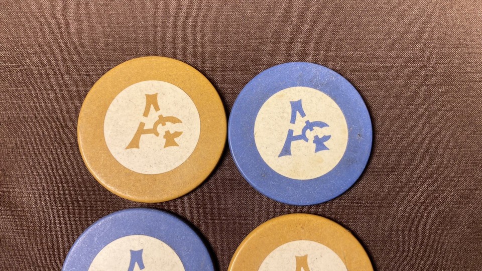 Antique Monogramed Arabi Social Club Louisiana Clay Poker Gambling Chip ...