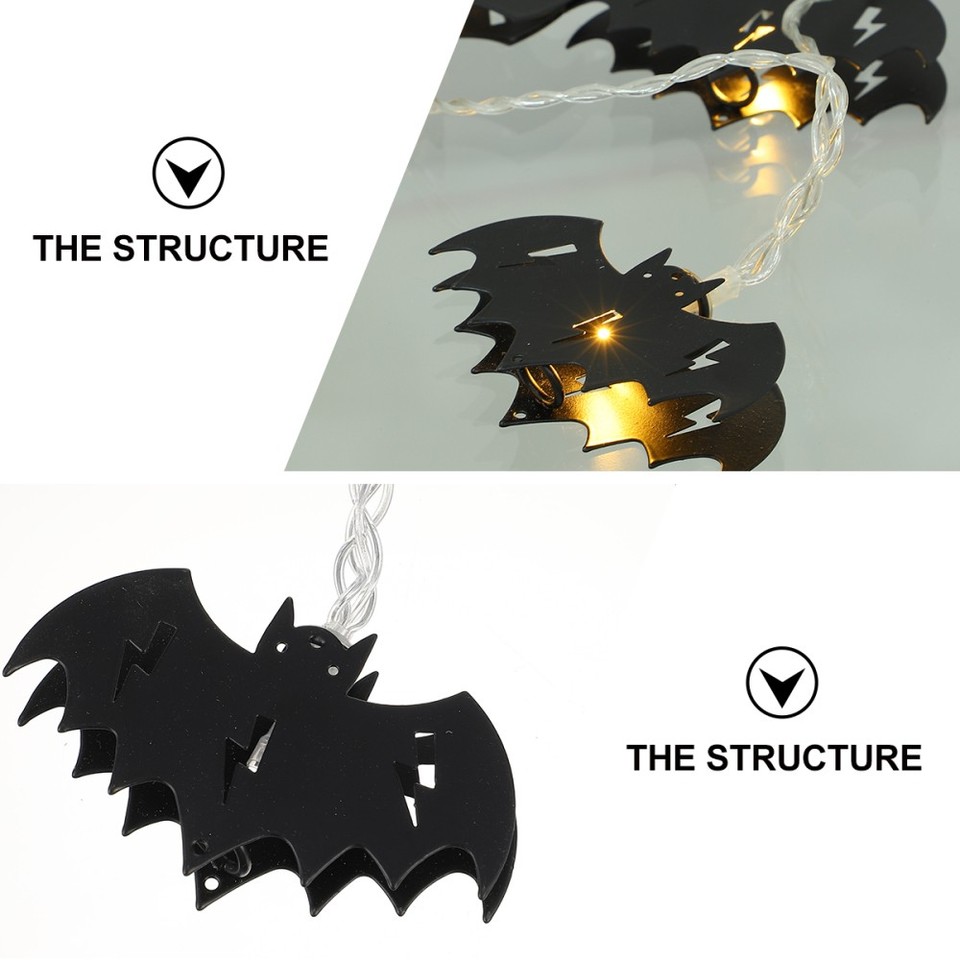 Halloween String Lamp 10 LEDs Bat String Light Decorative Party Light ...