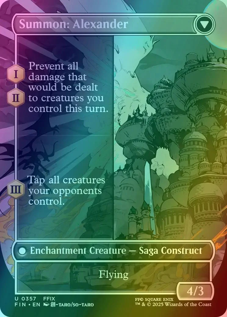 MTG - Summon: Alexander / Crystal Fragments (Borderless) - FIN 357 ...