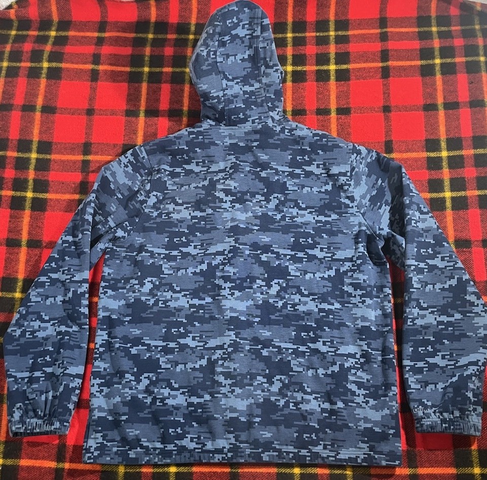 Under Armour Mens Swacket Full Zip Up Hoodie Digital Camo Blue Storm 2 ...
