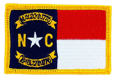 FLAG PATCH PATCHES North Carolina IRON ON EMBROIDERED UNITED STATES USA ...