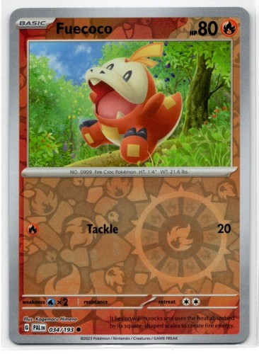 Pokemon Paldea Evolved Reverse Holo 034/193 Fuecoco | eBay