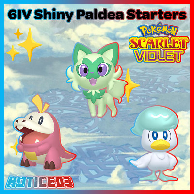 Shiny Paldea Starters 6IV Pokemon Scarlet & Violet 🚀Fast Trade🚀 Indigo ...