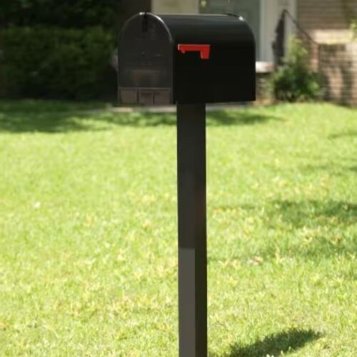 Stanley Black, Extra Large, Steel, Post Mount Mailbox New!!! | eBay