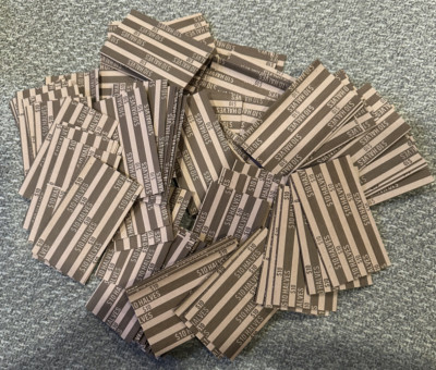 100 Vintage Half Dollar Paper Rolls $10 Halves Coin Wrapper | eBay