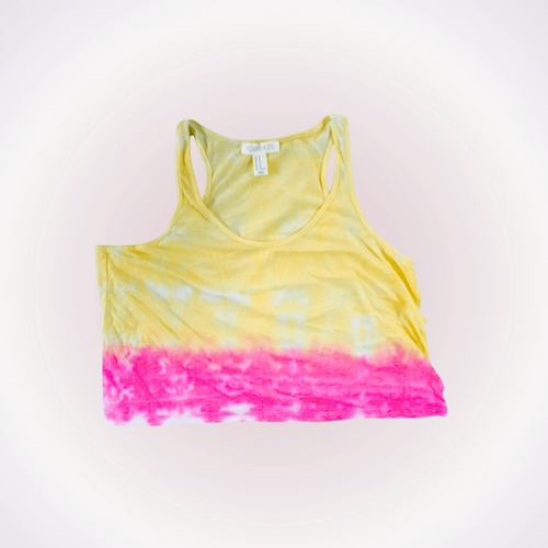 Forever 21 yellow and pink tie-dye tank top | Sz M | eBay