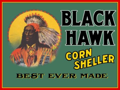 Black Hawk Corn Sheller - Best Ever Made! NEW Sign 24x30" USA STEEL | eBay