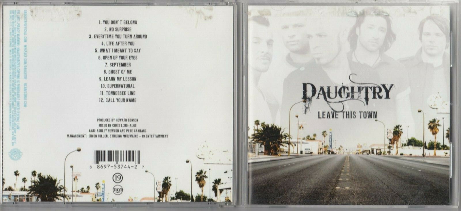 Daughtry - Leave This Town (CD, Jul-2009, 19 Recordings/RCA) HARD ROCK ...