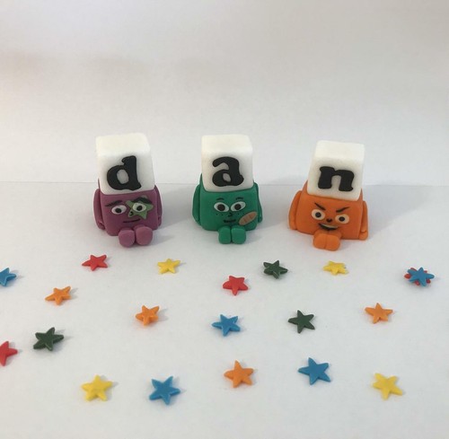 Handmade Edible Alphablocks alphabet blocks cake topper decoration ...