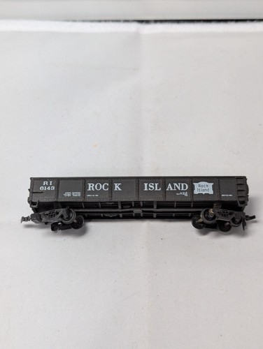 AHM HO Rock Island 40’ Gondola Car RI 6143 Model Railroad Freight Train ...