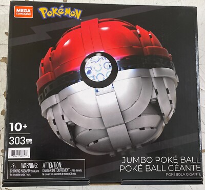 Mega Construx Pokémon Jumbo Poké Ball Construction Set, Building Toys ...