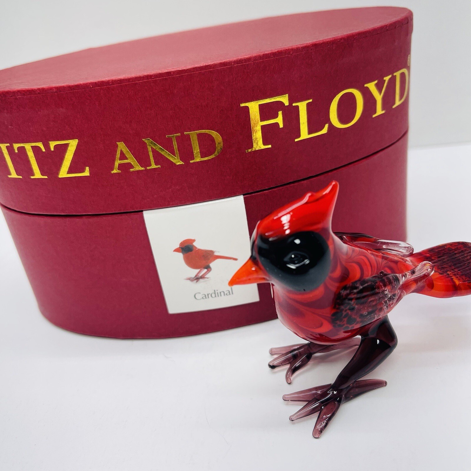 Fitz and Floyd CARDINAL Glass Menagerie Decor Figurine #43/181 Boxed ...