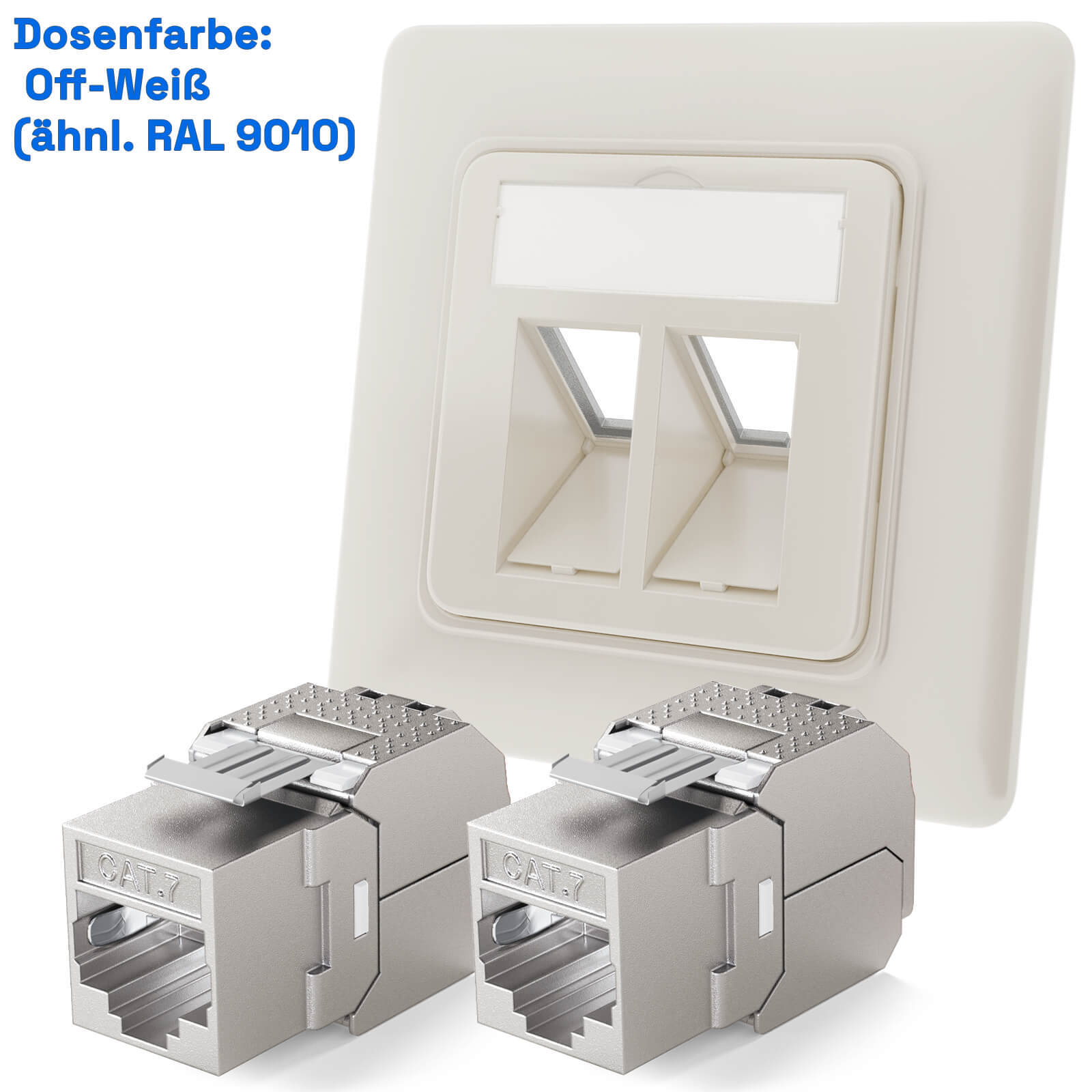 Cat 7 Netzwerkdose CAT7 Unterputz Datendose Anschlussdose LAN DSL ...