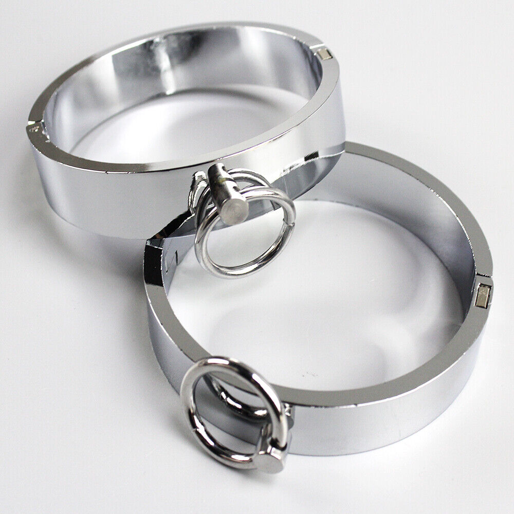 Metal Round Bondage Neck Collar Shackles Handcuffs Ankle Cuffs BDSM For ...