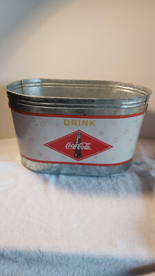 Vintage Coca-Cola Ice Bucket Large Party Tub 16" × 9" × 9" Oval ...
