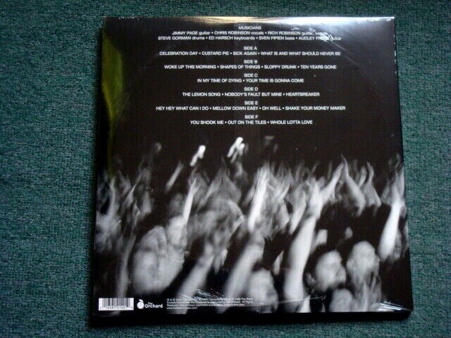 JIMMY PAGE & THE BLACK CROWES--Live At The Greek 1ST WHITE VINYL 3 LP ...