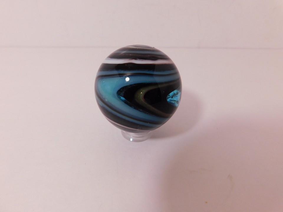 New Stunning Handmade Reverse Corkscrew Art Glass Marble - 39 MM = 1-1/ ...