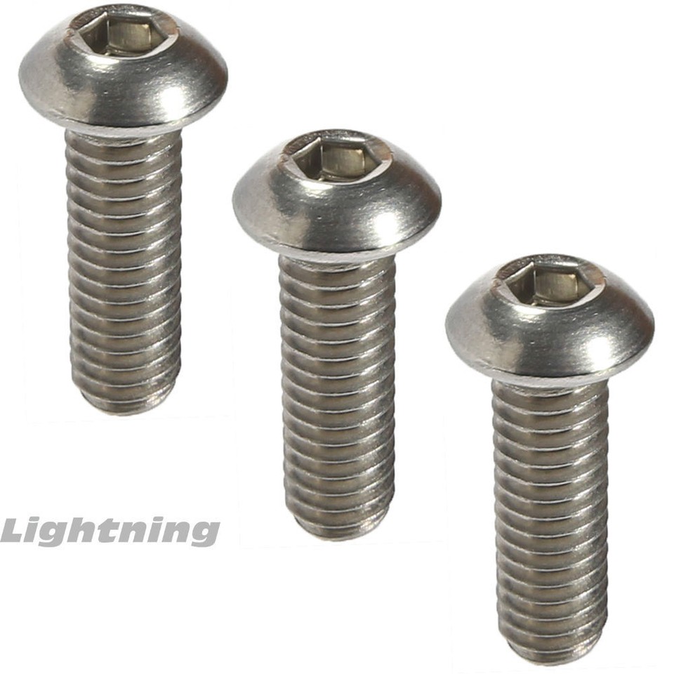 Metric Button Head Socket Cap Screw A2 Stainless Steel M6 x 1.0mm x ...