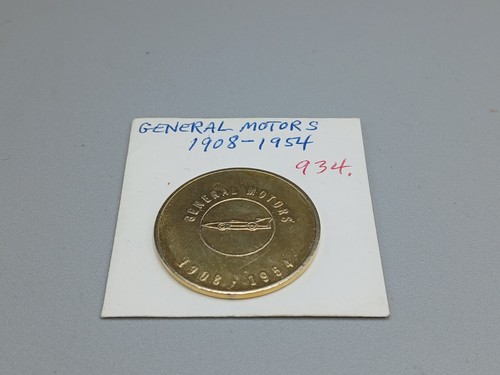1954 UNITED STATES US General Motors CARS AUTOMOBILE Bronze Metal Token ...