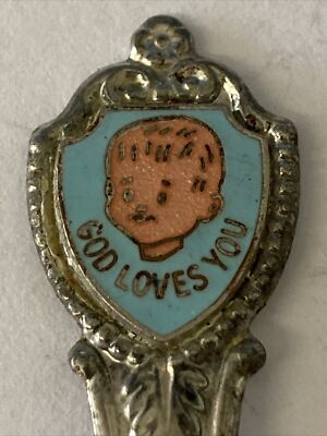 Vintage Souvenir Spoon US Collectible God Loves You | eBay