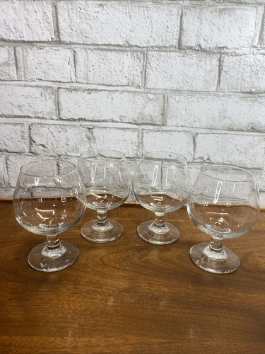Vintage Libbey 3708 Embassy 17.5 oz Brandy Cognac Snifter Bar Wine Glasses Set 4 | eBay