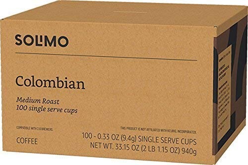 Amazon Brand Solimo Medium Roast Colombian Coffee Pods K-Cups Keurig ...