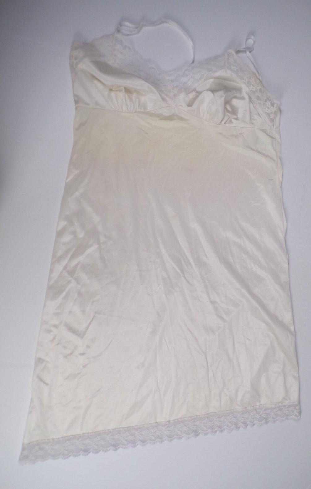 Vintage Sears Nylon Ivory Full Slip Tulip Lace Trim S… - Gem