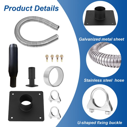 Generator Exhaust Extension Silencer Kit Safely Vent Exhaust Reduce ...