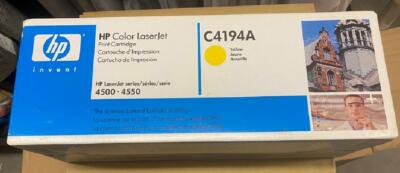 Genuine HP C4194A Yellow Toner Cartridge New/Unopened/In-box | eBay