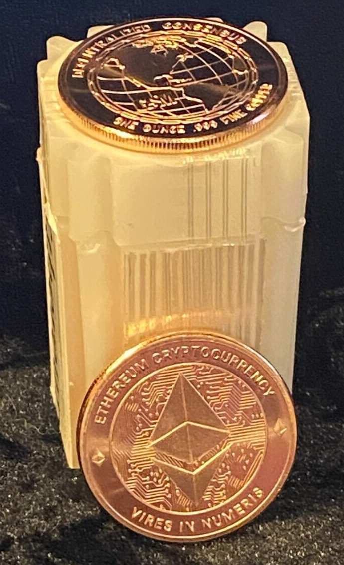20 Coin Roll ETHEREUM 1 oz. Copper Round GSM Golden State Mint | eBay