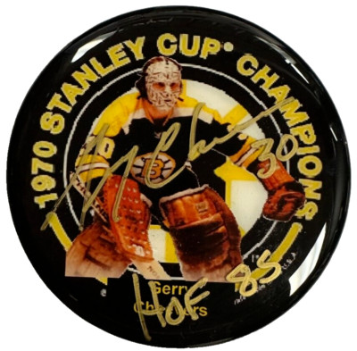 Gerry Cheevers Autographed Boston Bruins 1970 Stanley Cup Champs Photo ...